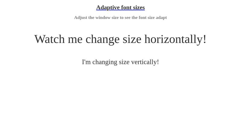 Adjust font-size with viewport units
