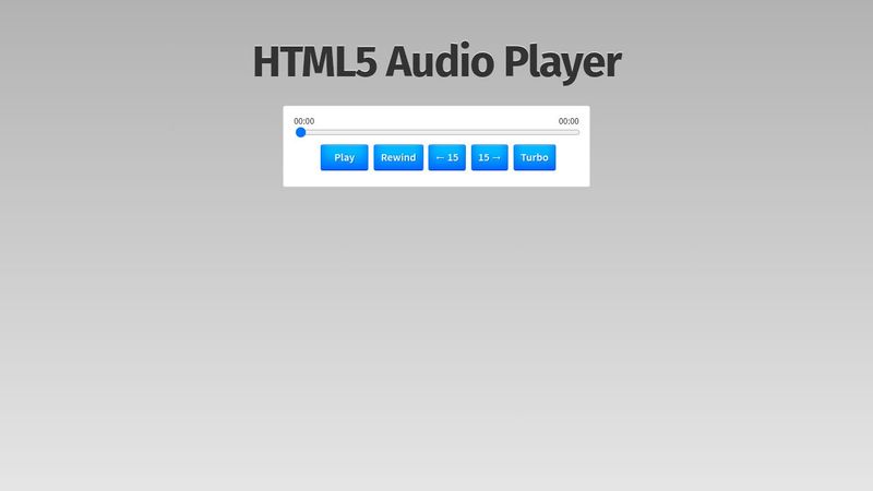 HTML5 Audio Player