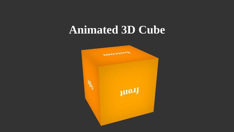 Animated 3D Cube