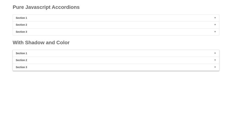 Pure Javascript Accordion