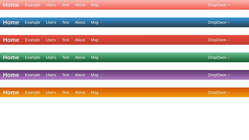 Bootstrap Navbar With Creative Colors