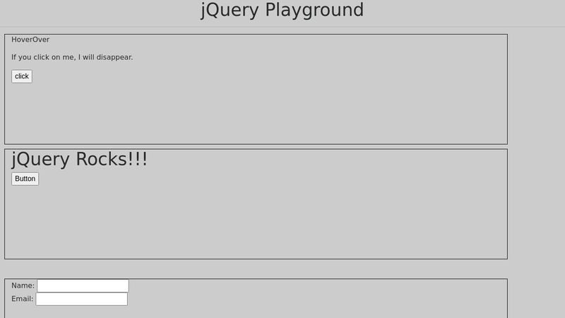 jQuery Playground