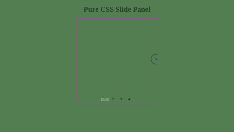 Pure CSS Slide Panel