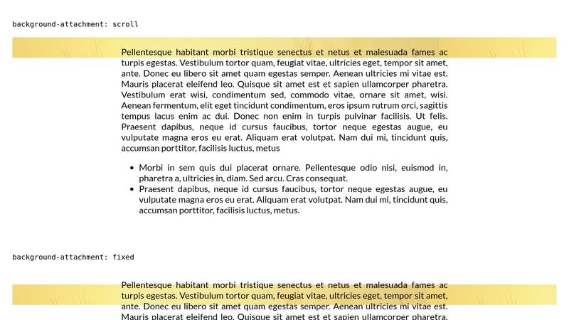 CSS background-attachment Property