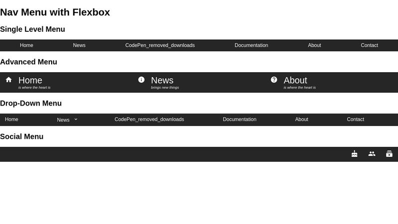 Nav Menu with Flexbox