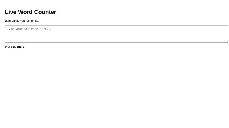 Live Word Counter