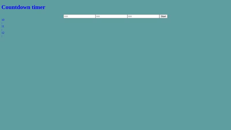 Countdown timer - React template