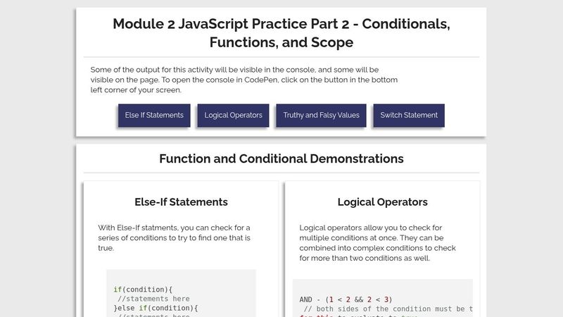 Module 2 Coding Activity Conditionals Functions And Scope Part 2 Starter Please Fork