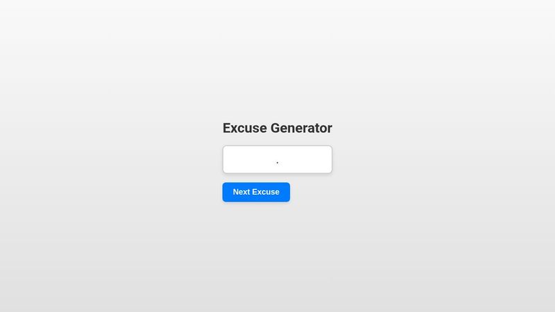 Excuse Generator