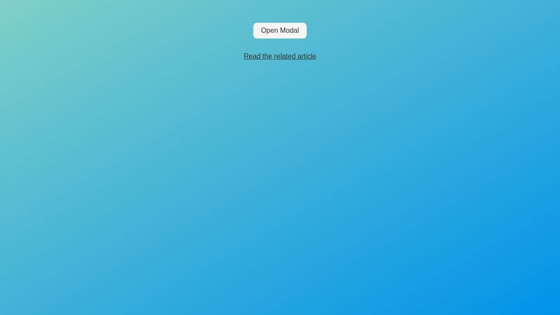 Modal CSS only