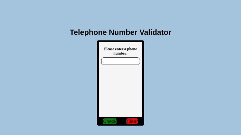 Telephone Number Validator