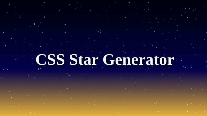 CSS star generator JS