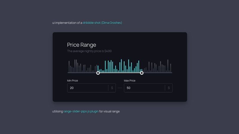 Responsive Price Range UI