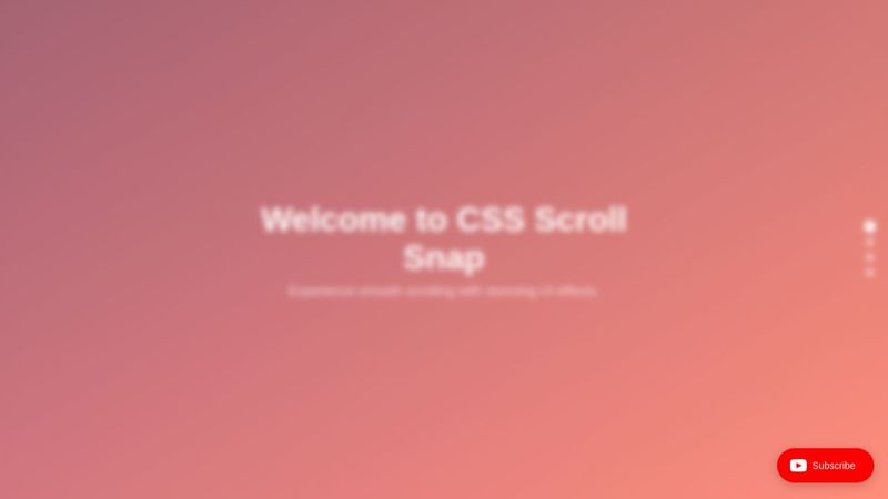 CSS Scroll Snap