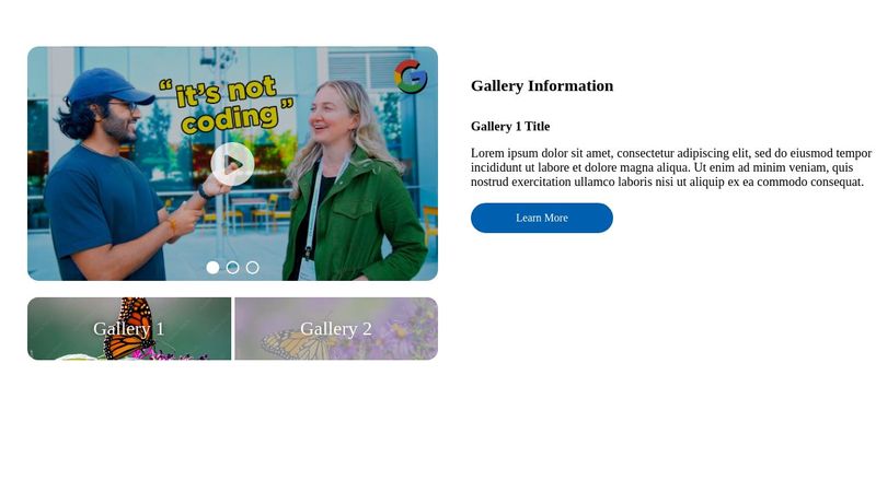 Multiple gallery sliders with description and thumbnail nav for each ...