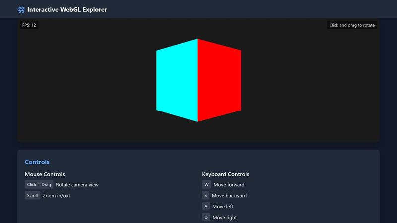 Interactive 3D Cube with WebGL