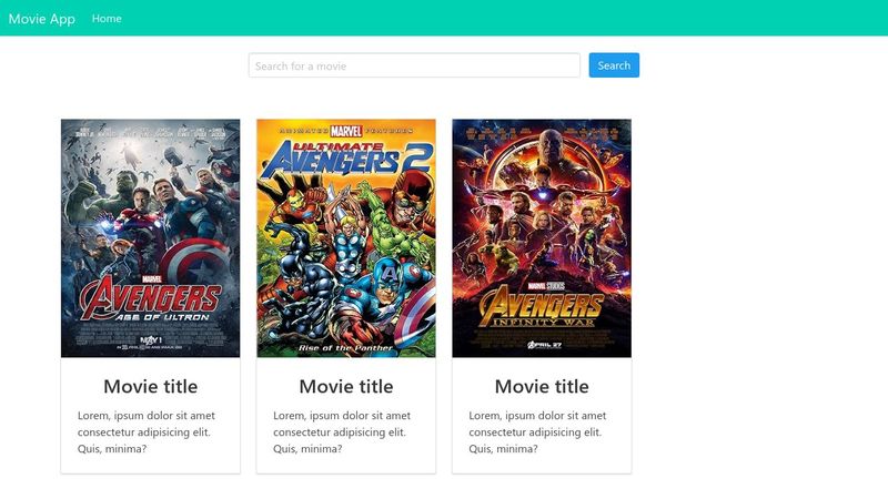 Movie Search App Using Bulma CSS Framework and Omdb API