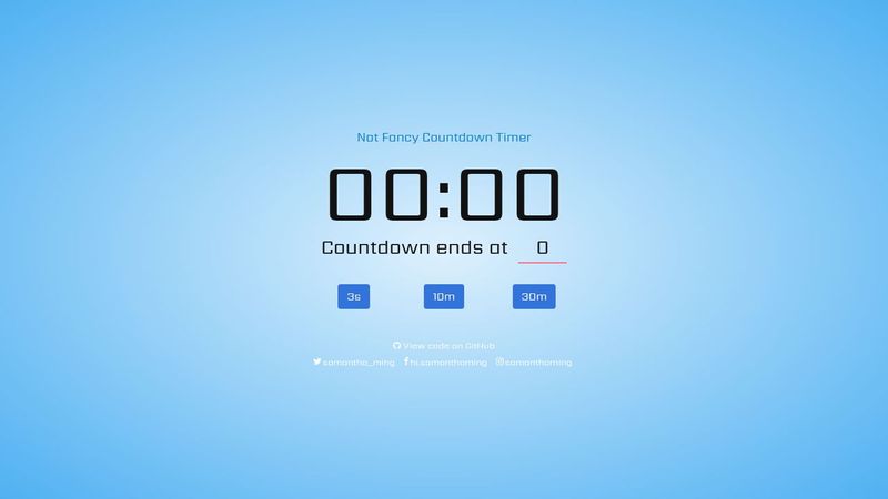 Not Fancy Countdown Timer (Vue)
