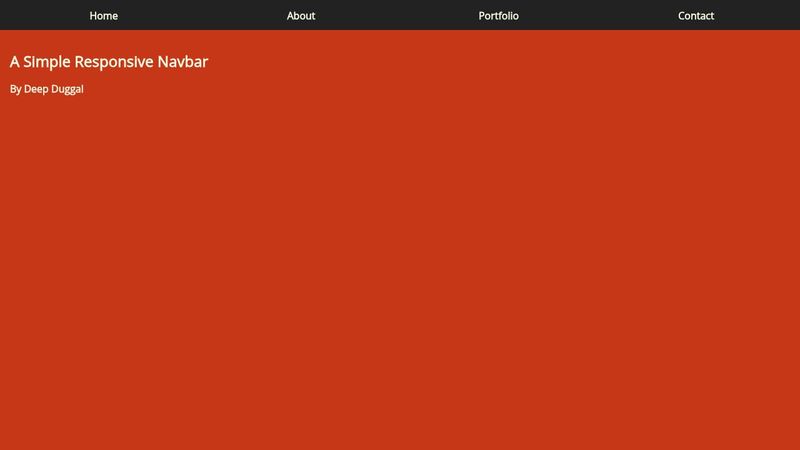 Simple Responsive Navbar