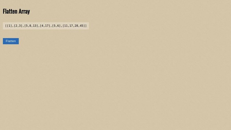 Flatten Two-dimensional Array