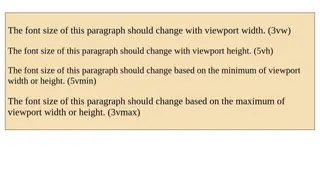 Setting Font Size in Viewport Units