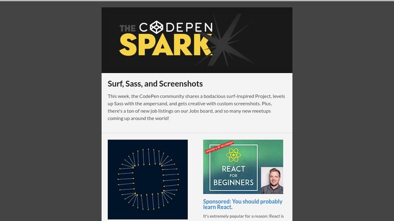The CodePen Spark: Surf, Sass, and Screenshots
