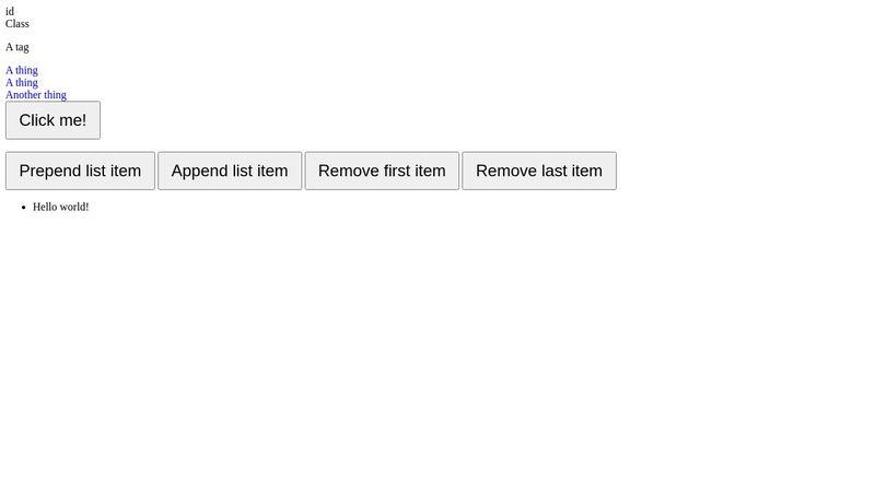 Altering the DOM with JavaScript -add, remove list item / offcanvas menu