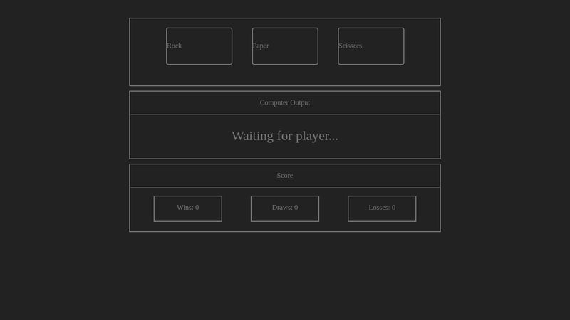 JavaScript Rock, Paper, Scissors Game.