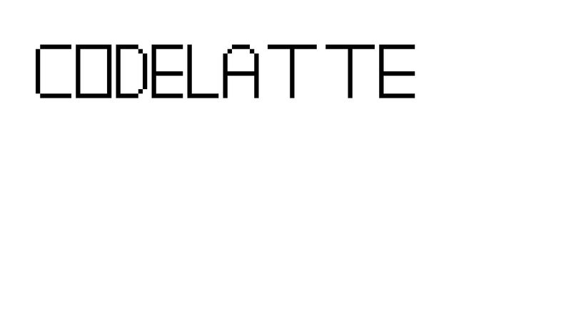 Draw 'CODELATTE' With CSS