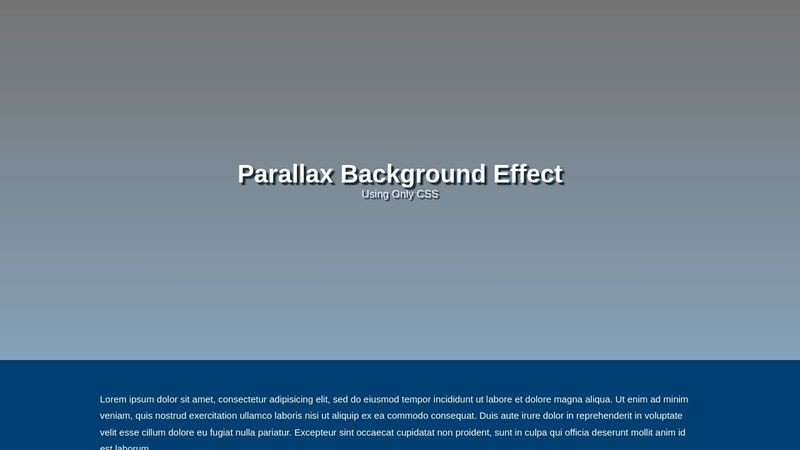 CSS-only Parallax Hero
