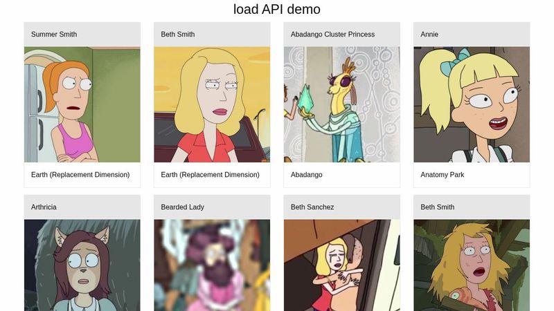 vue + axios api load