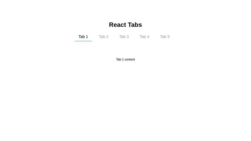 React Tabs Component