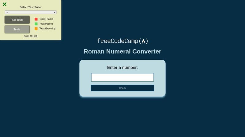 FreeCodeCamp: Roman Numeral Converter