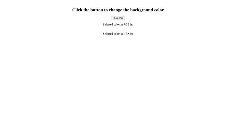 Color Picker - HTML, CSS, JS