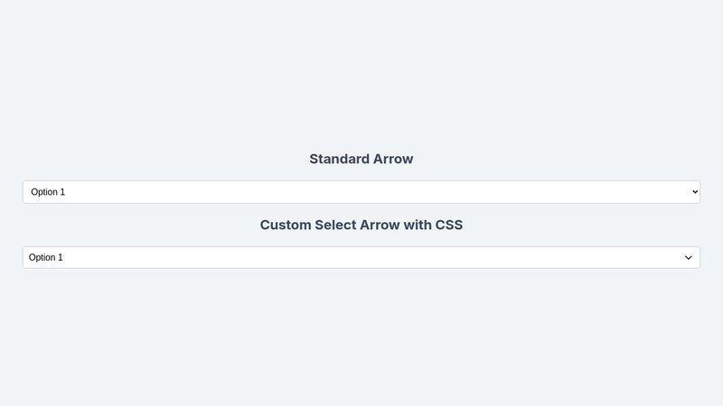 Custom Select Arrow using CSS