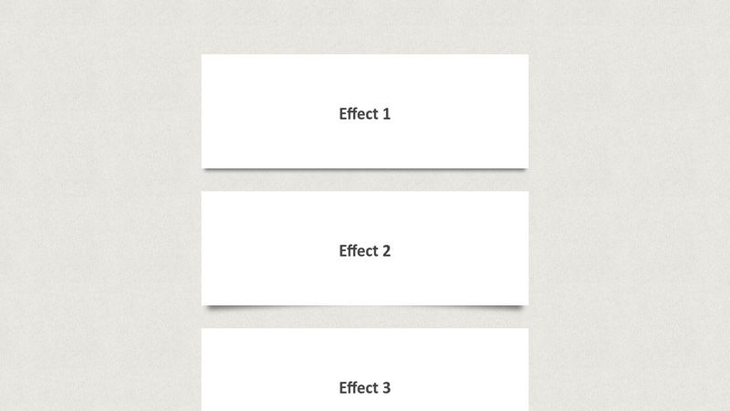 Different CSS3 Box Shadows Effects