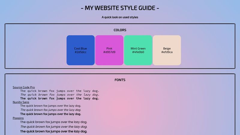 Website Style Guide