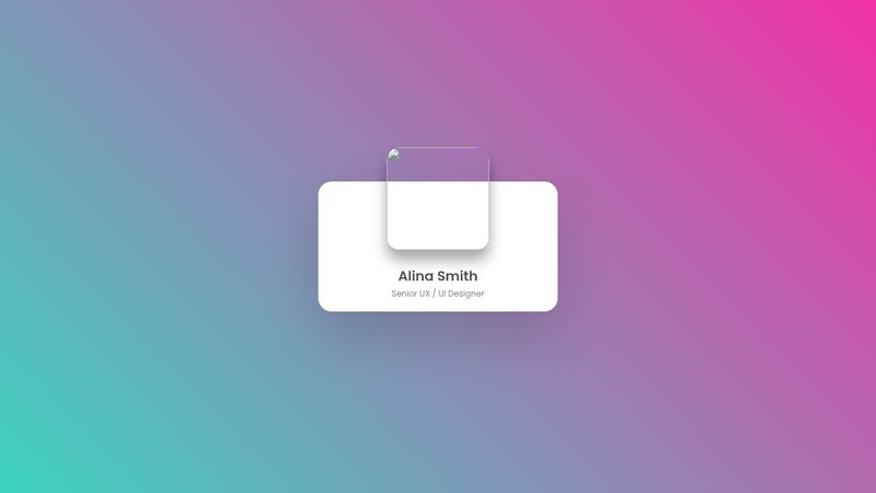 Animated Profile Card UI Design using HTML SCSS