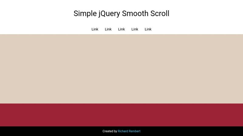 jQuery Smooth Scroll Example