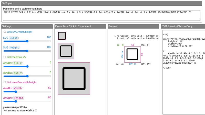 SVG height, width, viewBox, preserveAspectRatio