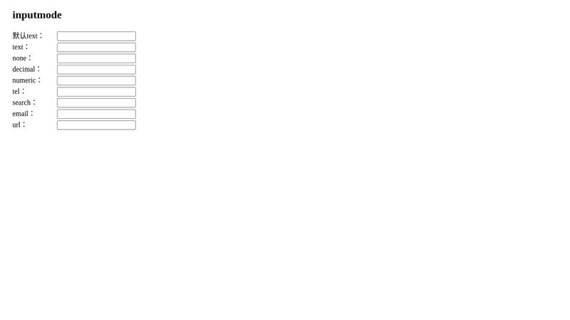 Using the inputmode Attribute