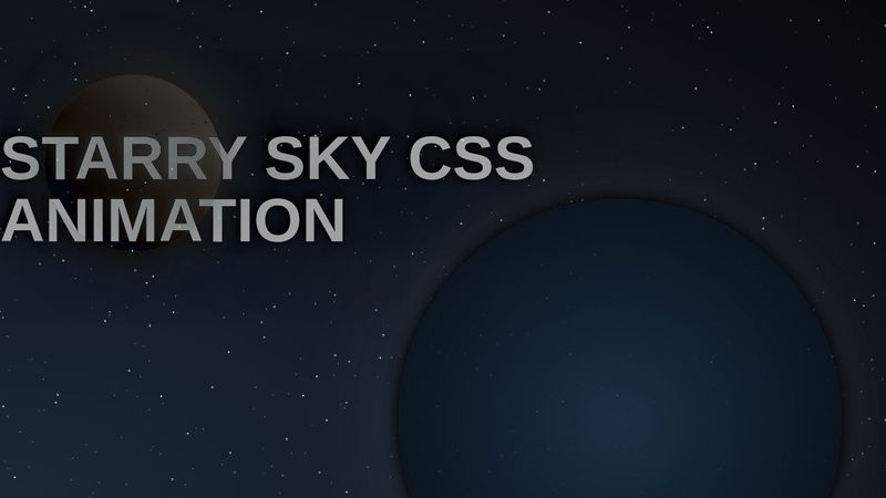 CSS Starry Sky