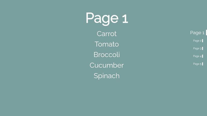 CodePen Weekly Challenge - jQuery Vertical Pagination 1