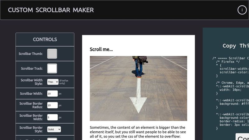Custom Scrollbar Maker