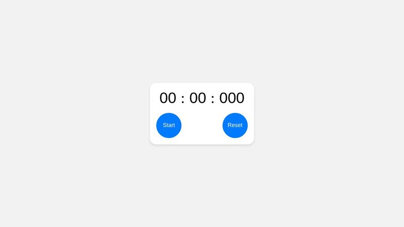 Modern Stopwatch in Vanilla JavaScript