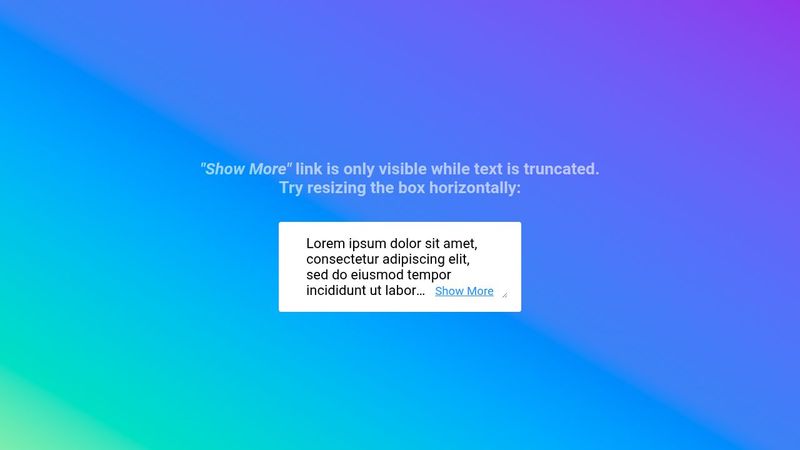 multiline-truncated text with link after ellipsis