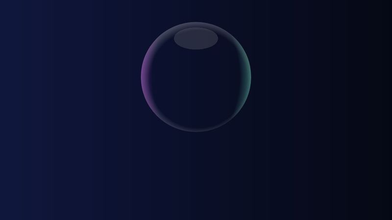 CSS-only bubble using radial gradients