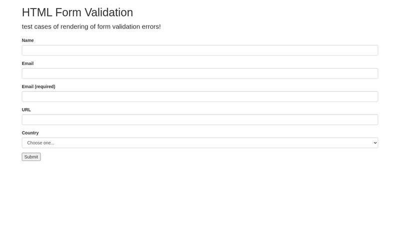 HTML Form Validation