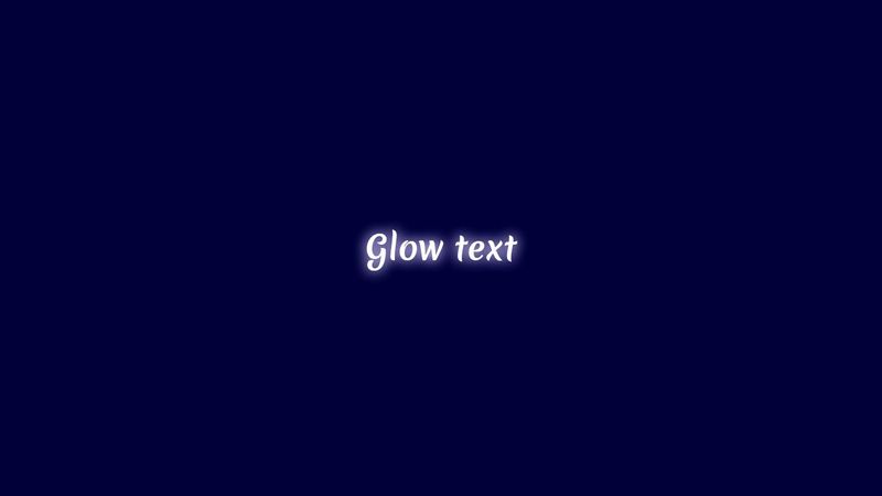 CSS glow text effect