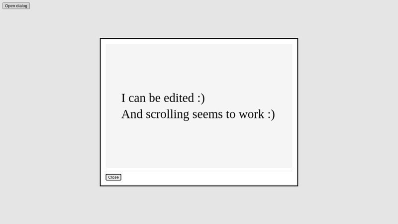 fabric.js Textbox in dialog